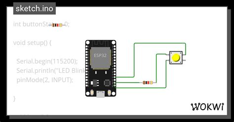 Push Buttton Wokwi Esp32 Stm32 Arduino Simulator