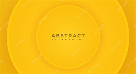 Premium Vector Abstract 3d Background Circle Yellow Papercut Layer With Copy Space For Text Or