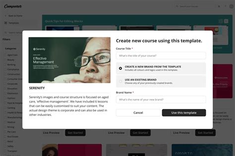 Templates Compozer Elearning Authoring Tool