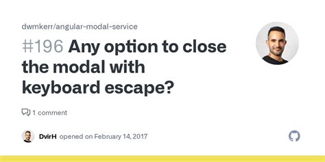 any option to close the modal with keyboard escape · issue 196 · dwmkerr angular modal service