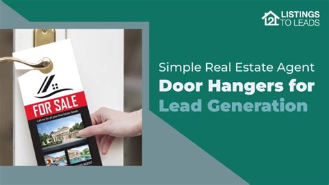 Listings To Leads On Linkedin Simple Real Estate Agent Door Hangers For Lead Generation Blog