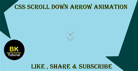 Create Scroll Down Arrow Animation Tutorial