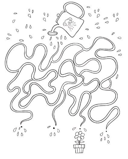 По какой дорожке должна литься вода Лабиринты для детей Головоломки