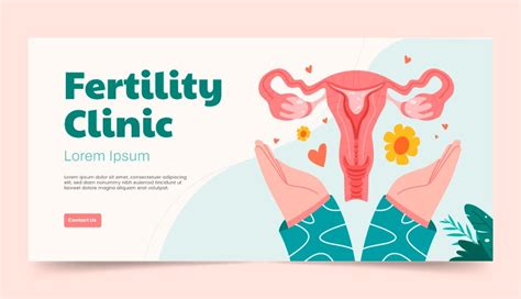 불임 클리닉 템플릿 디자인 무료 벡터