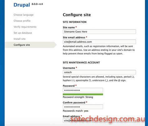 How To Install Drupal 8 Step By Step Switched On Tech Design