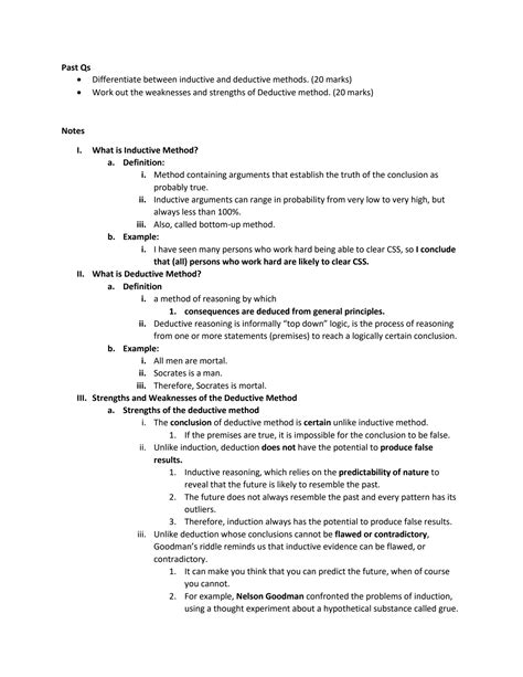 SOLUTION Inductive And Deductive Method Comparison Studypool