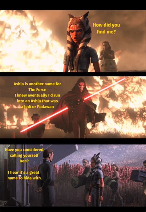 At Least It Was Just Ashla And Not Ashla Tano Rprequelmemes