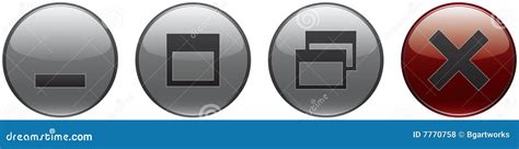 Minimize Restore Close App Icon Vector Illustration CartoonDealer Com 166452628