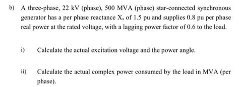 Solved B A Three Phase 22kV Phase 500MVA Phase Chegg Com