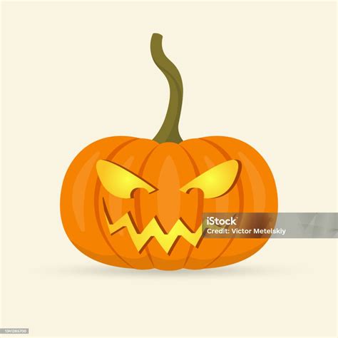 할로윈 호박 무서운 으스스한 얼굴귀여운 만화 아이콘 벡터 그림입니다 10월에 대한 스톡 벡터 아트 및 기타 이미지 10월 3차원 형태 가을 Istock
