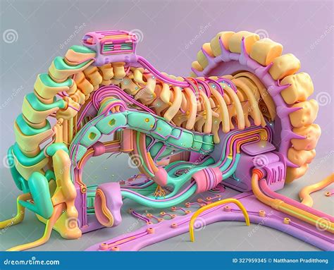 A Detailed 3d Rendering Depicting The Intricate Structure And