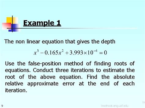 Chapter Falseposition Method Of Solving A Nonlinear