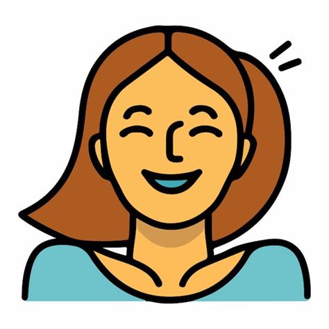 Premium Vector Positive Face Woman Upper Body Icon Vector Illustration