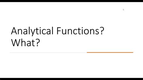 Window Analytic Function In Sql Analytical Function In Oracle Analytical Function Practice