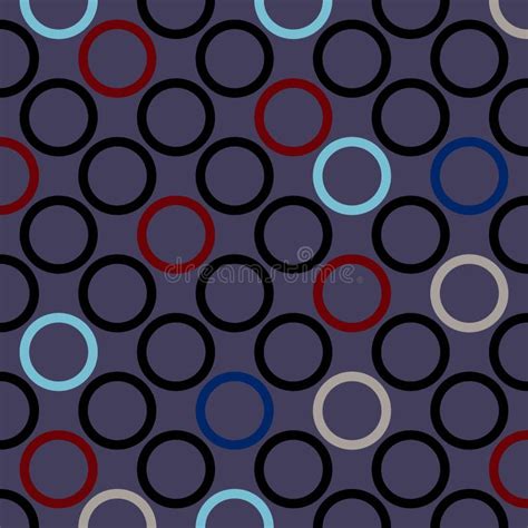 Repeating Abstract Monochrome Circle Pattern Halftone Usa Color Fabric Vector Background