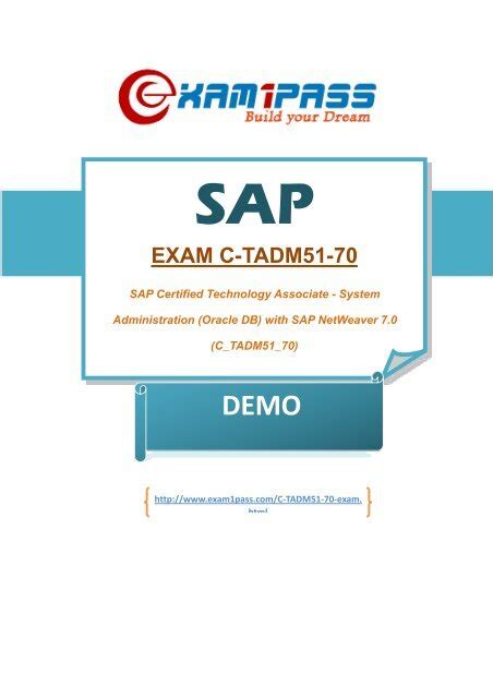 SAP EXAM C TADM51 70 Exam1pass