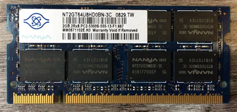 Для ноутбука 2gb Ddr2 667mhz Nanya Pc2 5300s 2rx8 Ram Оперативная память Id 1542573813 цена