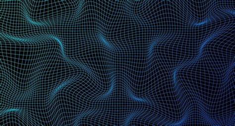Abstract Wavy 3d Mesh Geometric Dynamic Wave Distorted Square Grid Warped Mesh Texture
