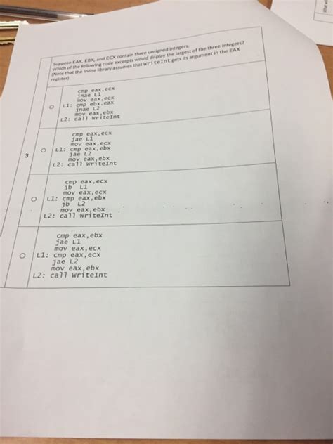 Solved And Ecx Contain Three Unsigned Integers Of The Three