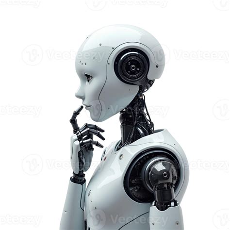 Ai Robot Side View Thinking Isolated 55157307 Png