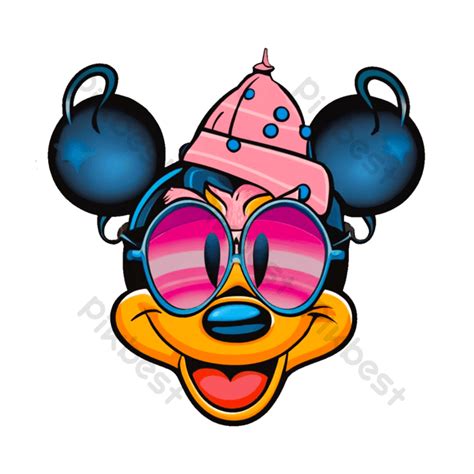 Mickey Mouse Face Wearing Glasses Png Png Images Psd Free Download