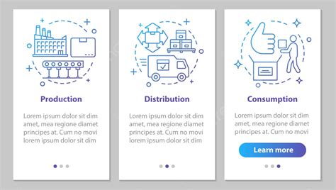 Linear Mobile App Screen For Onboarding Industrial Sector Users Vector Presentation Navigation