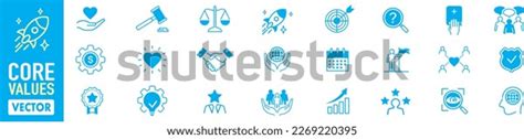 Set Core Values Icons Vector Stock Vector Royalty Free Shutterstock