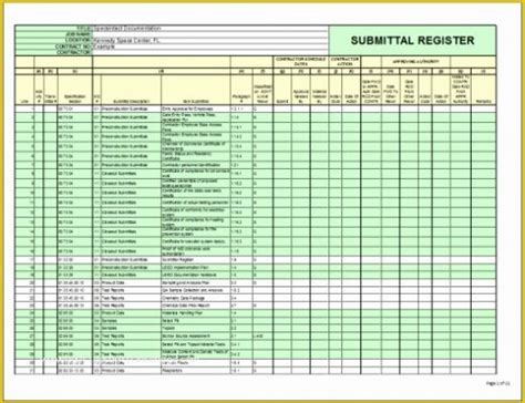 Free Construction Submittal Log Template Of List Of Synonyms And