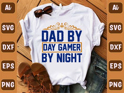 Dad By Day Gamer By Night 90 Graphic By Svg Grandmaster · Creative Fabrica