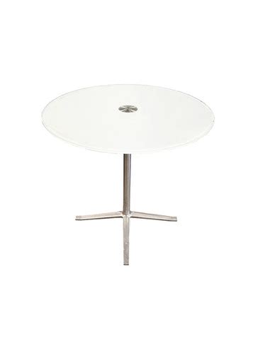 Round White Glass Meeting Tables Executiveliquidation