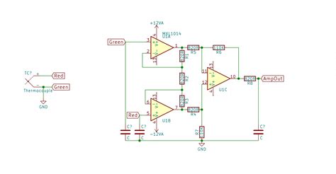 K Type Thermocouple Amplifier Schematic