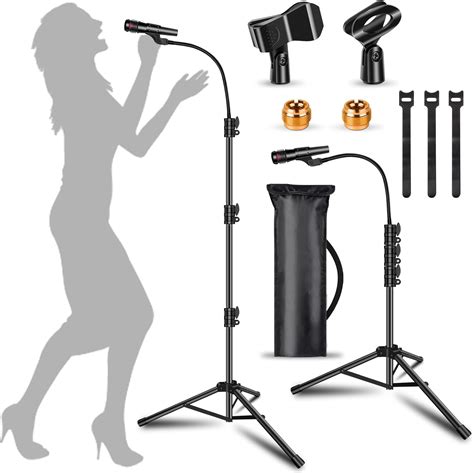 Mic Stand Boom Microphone Stands Floor Tripod Gooseneck