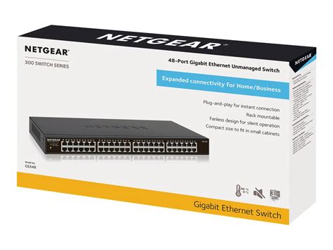 Netgear 48 Port Gigabit Ethernet Unmanaged Switch Gs348 100nas