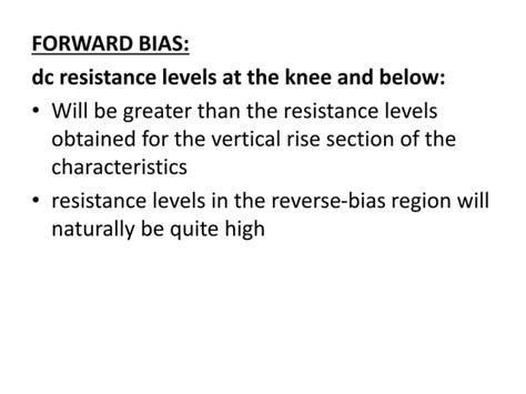 Diode Resistance Levels Ppt