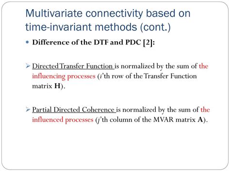 Ppt Multivariate Approaches To Extract Neural Interrelations Between