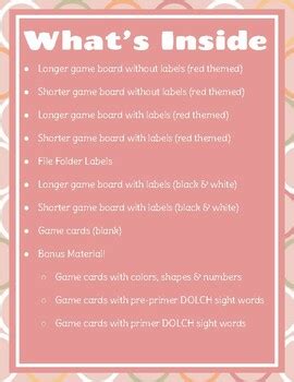 Spring Themed File Folder Game Template By Eger To Learn TPT