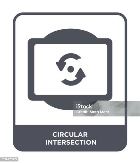 흰색 바탕에 원형 교차로 아이콘 벡터 원형 교차로 유행 가득 교통 표지판 컬렉션에서 아이콘 거리에 대한 스톡 벡터 아트 및 기타