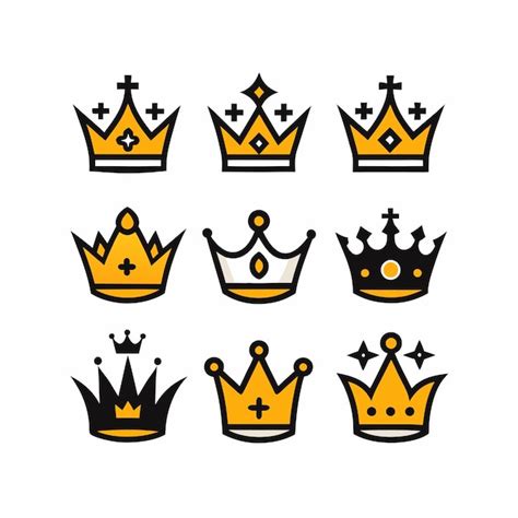 Premium Vector Crown Or Coronet Icons Set Concept
