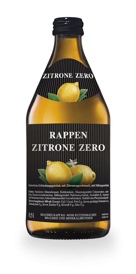 Zitrone Zero Mit Zitronengeschmack Kohlensäurehaltig