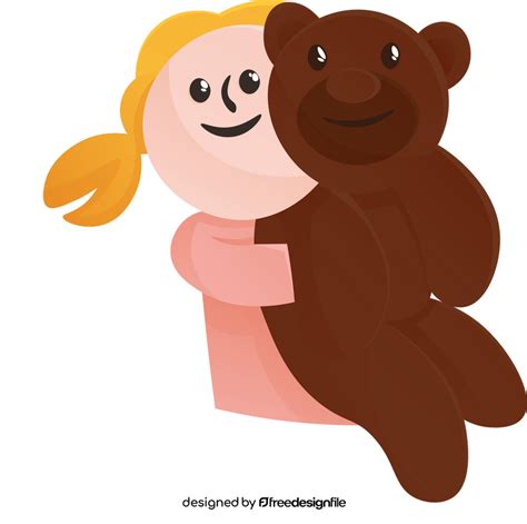 Teddy Bear Hugs Clip Art