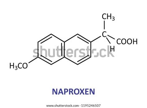 Illustration Structural Formula Naproxen Stock Illustration 1195246507 Shutterstock