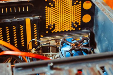 Cooler On The Processor Stock Image Image Of Motherboard 110453183