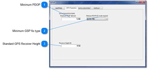 Topic GPS Parameters Tab
