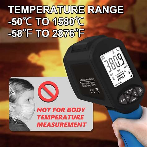 High Temperature Infrared Thermometer Holdpeak Hp 1580 Ir Pyrometer