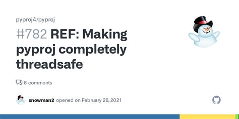 REF Making Pyproj Completely Threadsafe Issue 782 Pyproj4 Pyproj GitHub