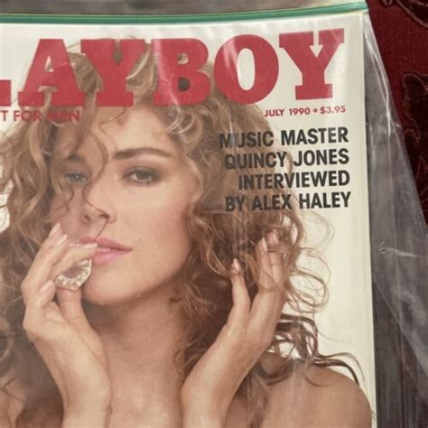 Playboy Magazine July 1990 Playmate Jacqueline Sheen With Sharon Stone