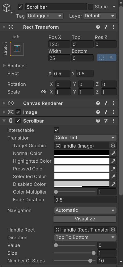 Scrollbar Issue Unity Engine Unity Discussions