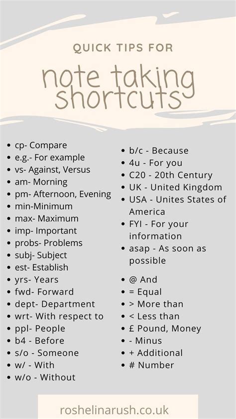 Note Taking Shortcuts The Easy Way Artofit
