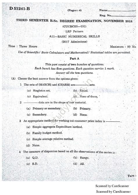 CS SEM III BNS Nov 2018 Model Question Paper Bsc Computer Science Studocu