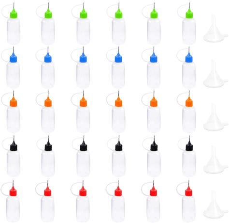 Precision Tip Applicator Bottles30 Pcs 30ml 1 Ounce 30 Translucent Bottles And 30